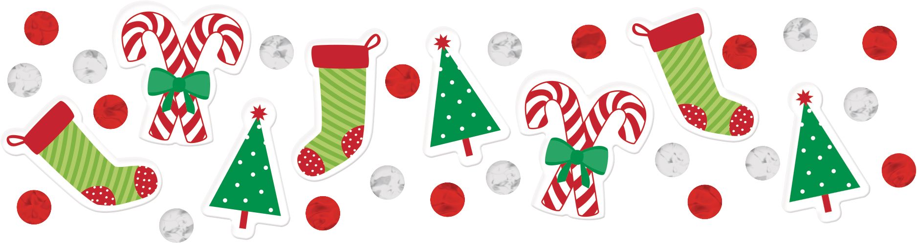 Christmas Trees/Candy Canes/Stocking Confetti Table Scatter Decoration ...