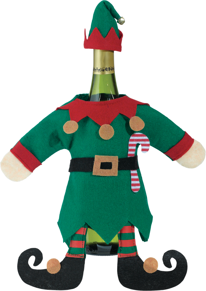 Elf Suit Wine Bottle Cover, 2-pk | Party City