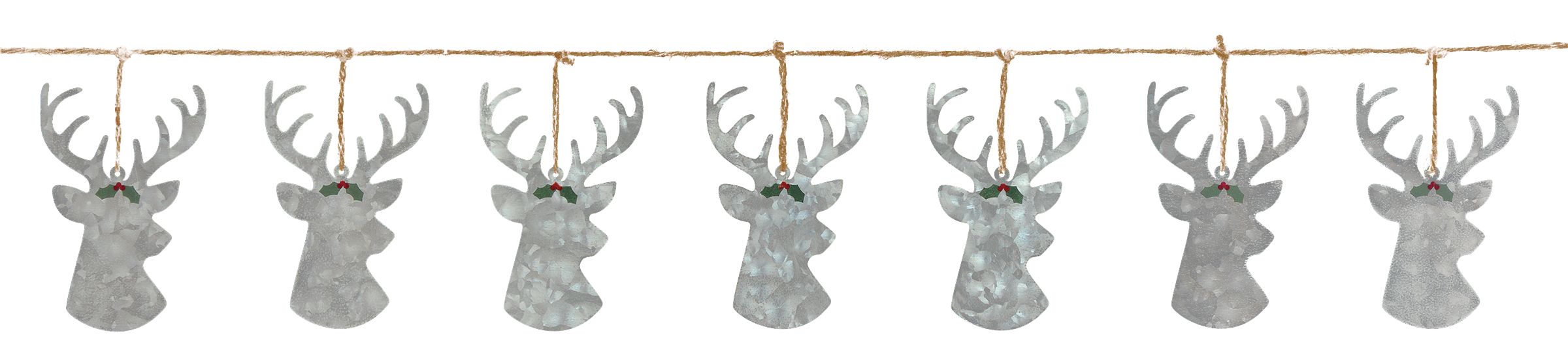Metal Reindeer Christmas Banner | Party City