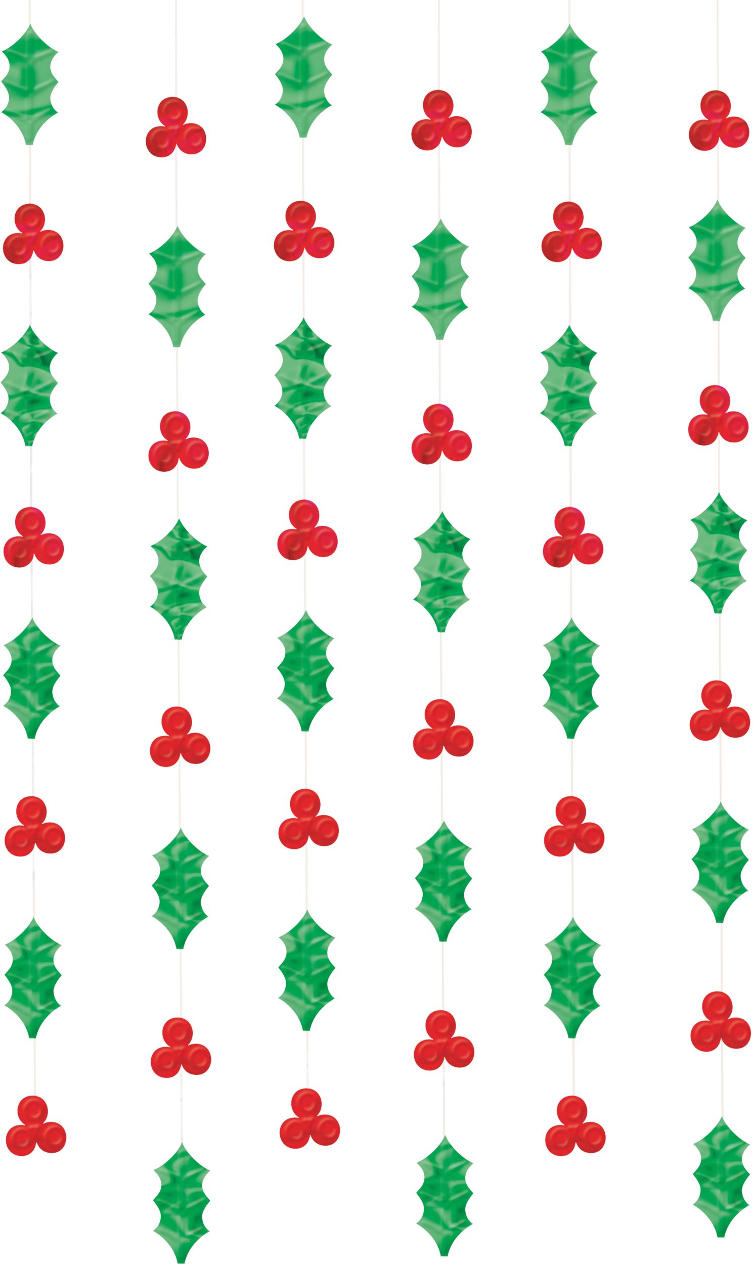 Holly String Decorations, 6-pk | Party City