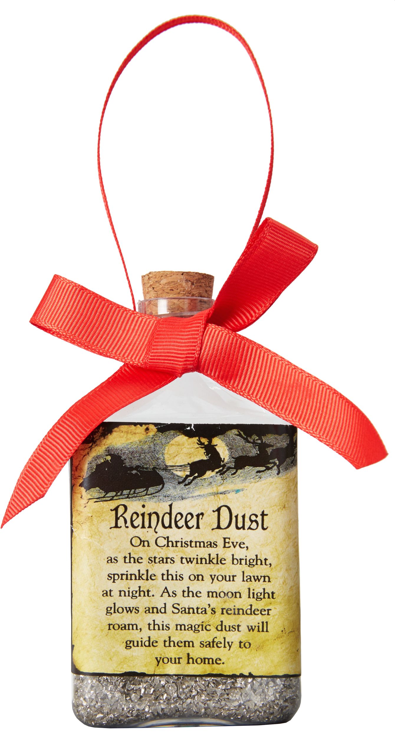 Reindeer Dust Christmas Tree Ornament, Red, 4-in, for Christmas | Party ...