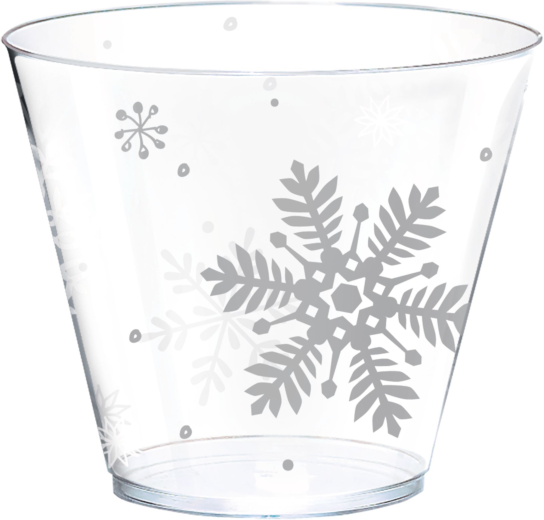 Snowflake Plastic Tumblers, 9-oz, 40-pk | Party City