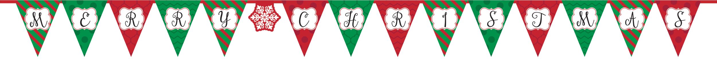 Merry Christmas Pennant Banner | Party City