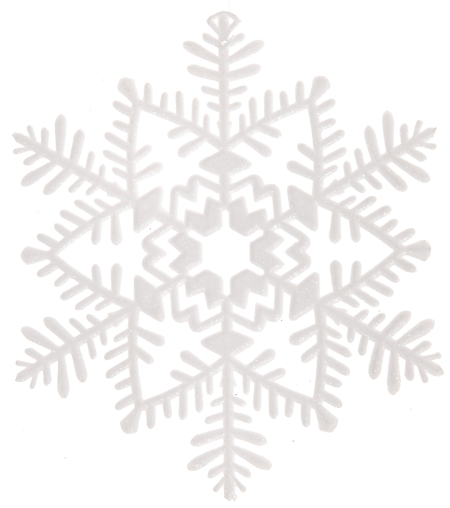 Small Glitter White Snowflake | Party City