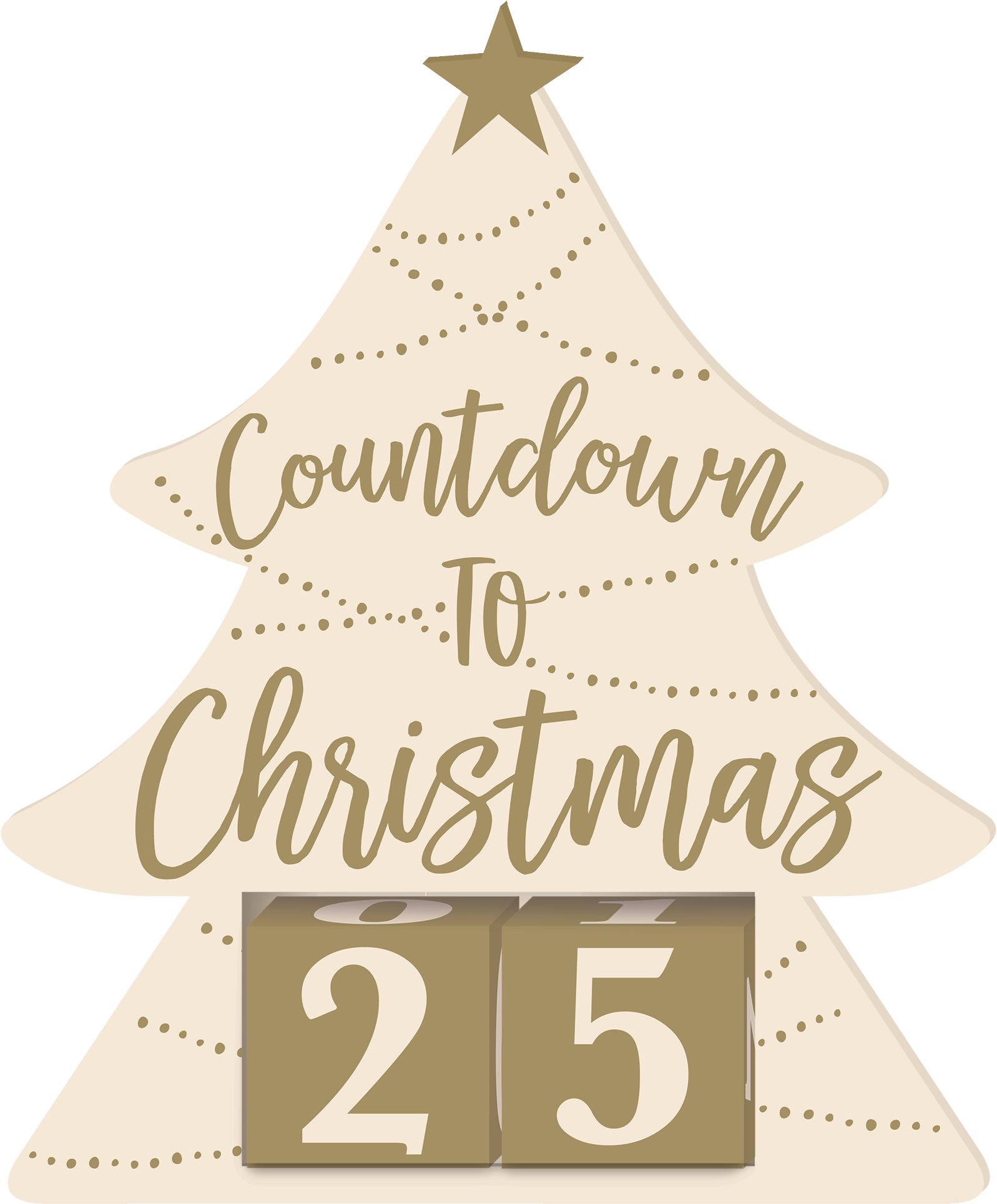 Countdown to Christmas Sign, 8-1/2-in x 10-1/4-i | Party City