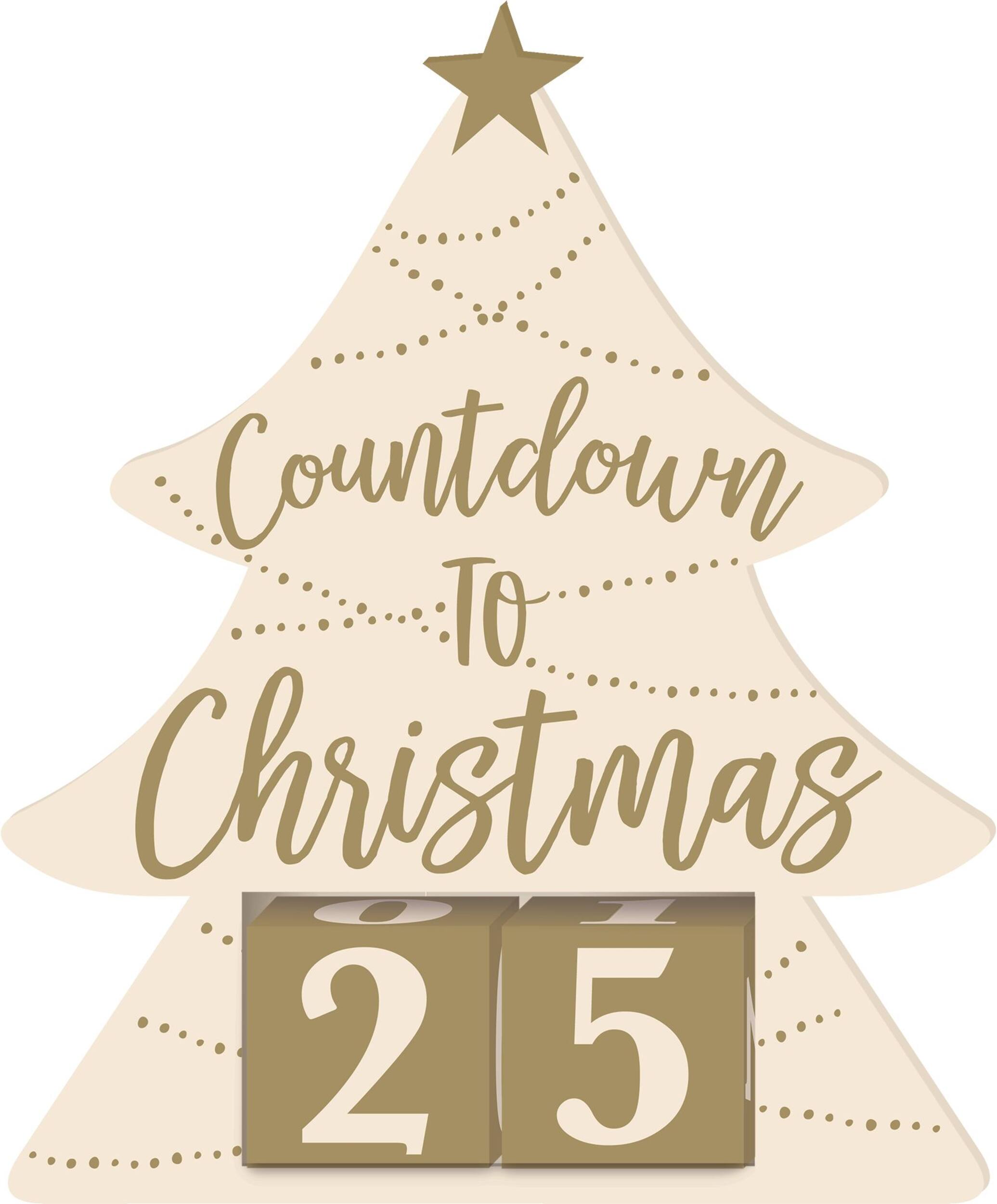 Countdown to Christmas Sign, 8-1/2-in x 10-1/4-i | Party City