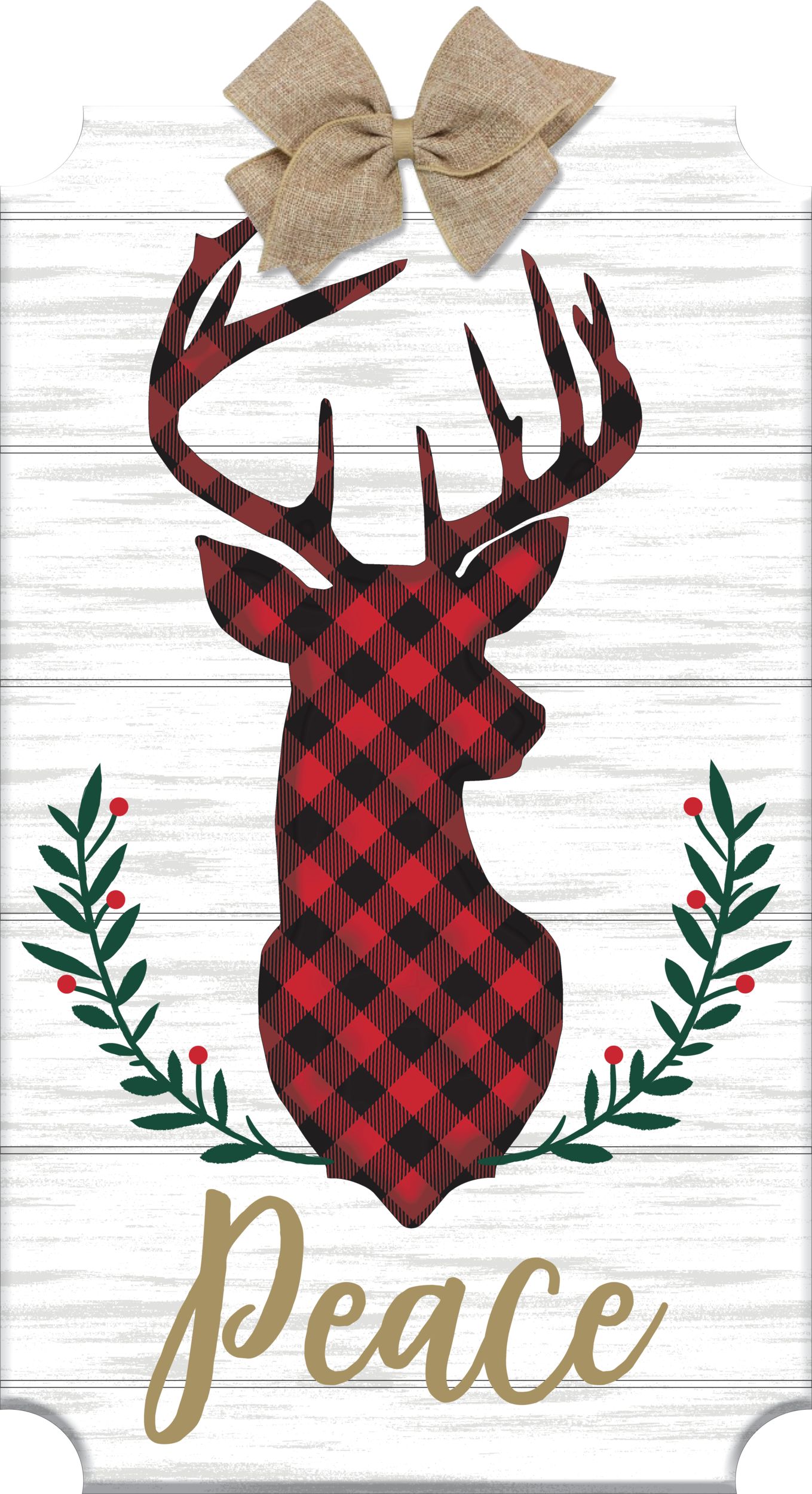 Peace Reindeer Easel Sign | Party City