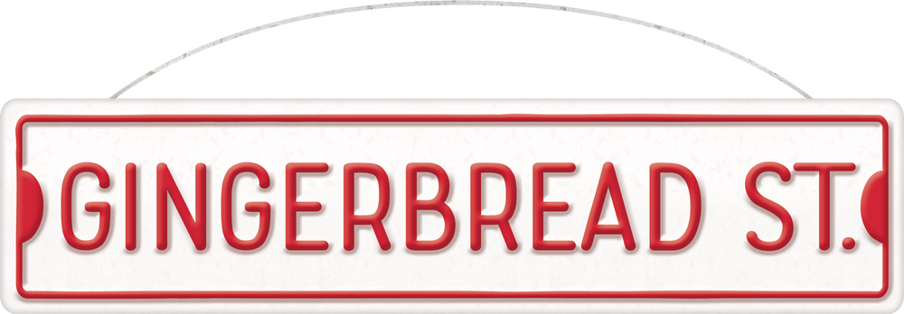 Gingerbread St Metal Sign | Party City
