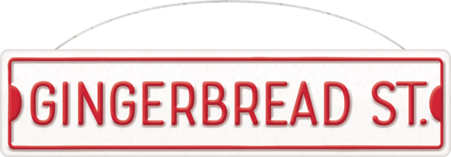 Gingerbread St Metal Sign | Party City