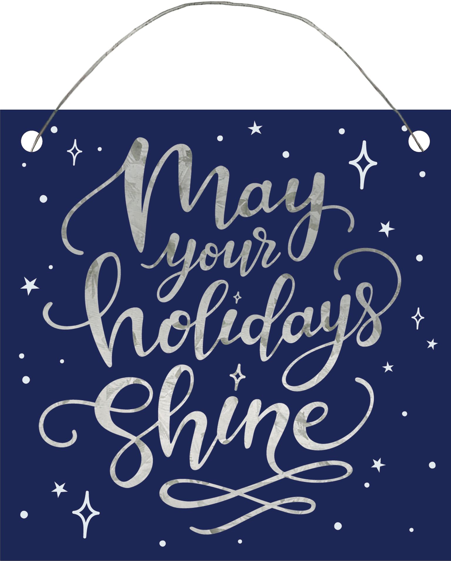 Mini May Your Holidays Shine Sign, 4-in x 4-in | Party City