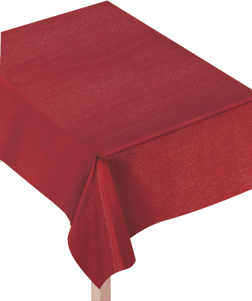 Metallic Red Fabric Tablecloth, 60 x 104-in | Party City