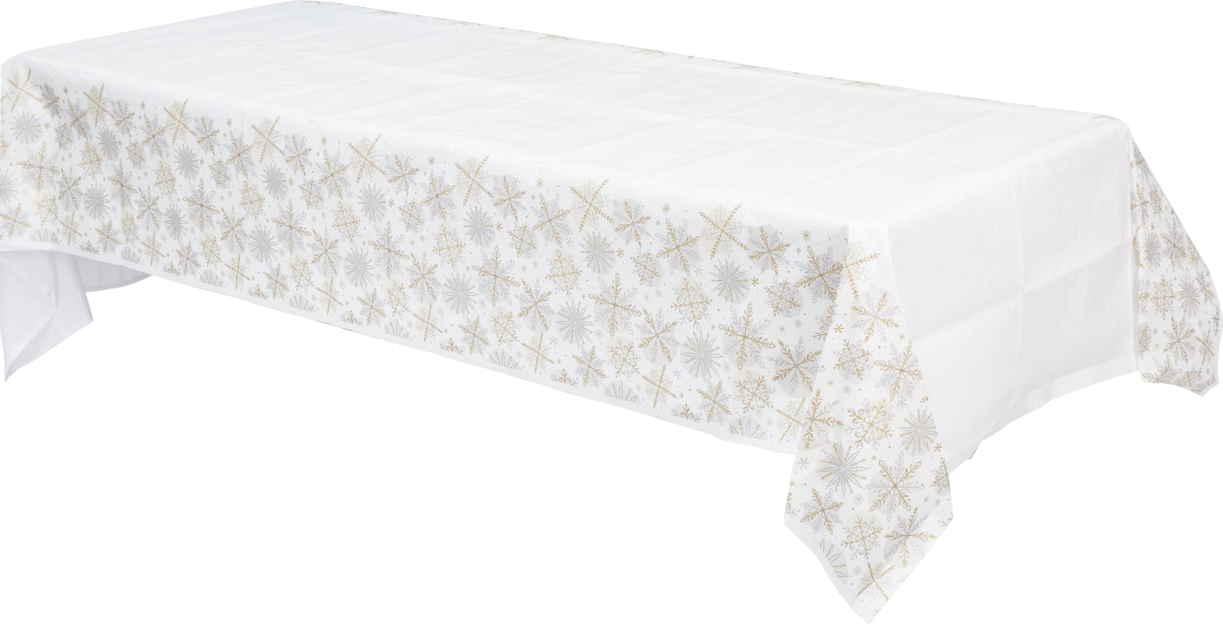 Sparkling Snowflake Table Cover, 54 x 102-in | Party City