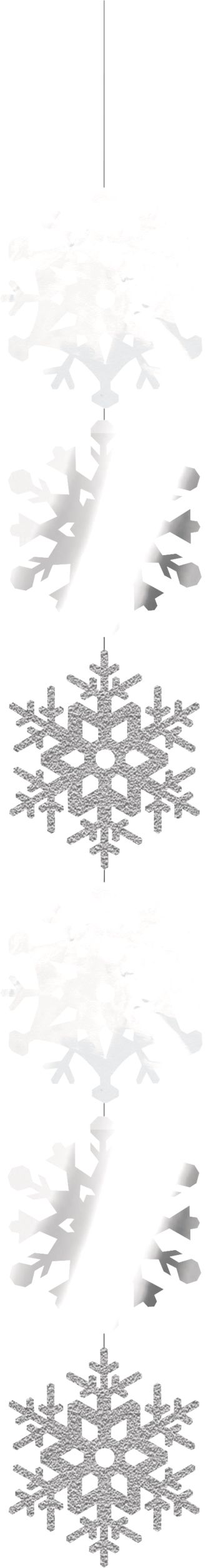 Snowflake String Hanging Decorations, Silver, 7-ft, 6-pk, for Christmas ...