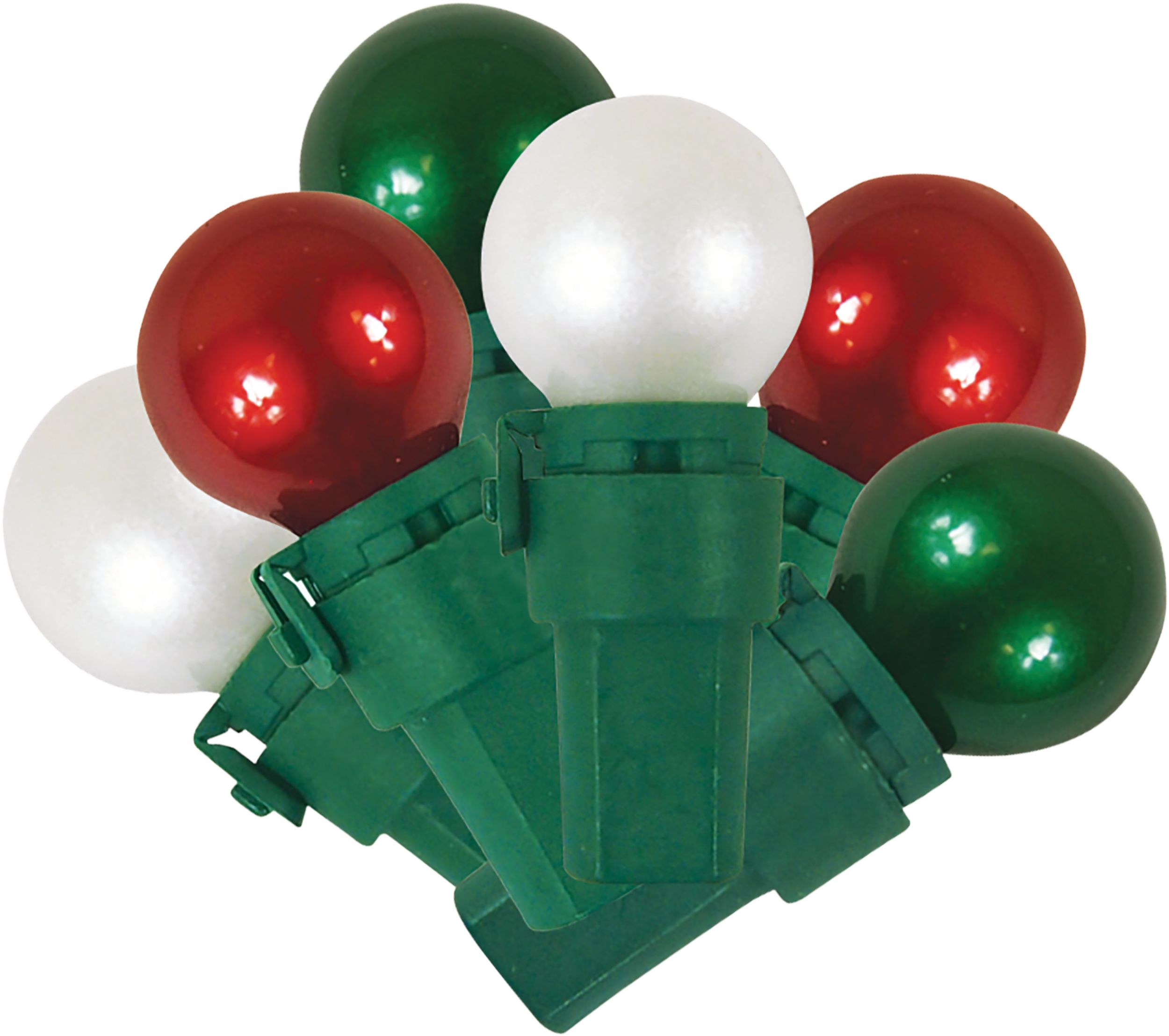Green, Red & White Pearl String Lights | Party City
