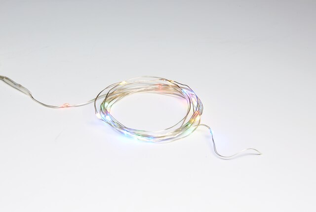Copper Wire Multi-Colour LED String Lights | Party City