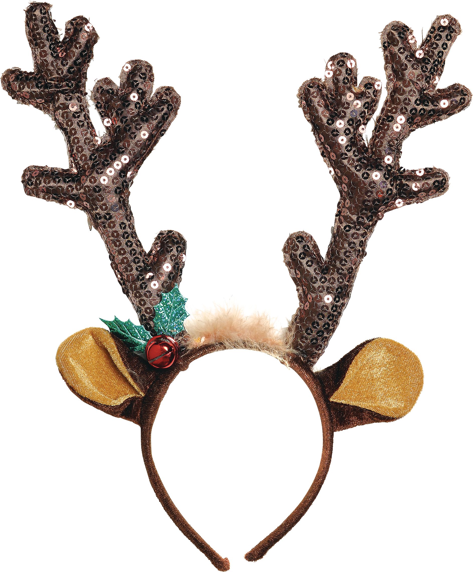 Red reindeer antlers headband store