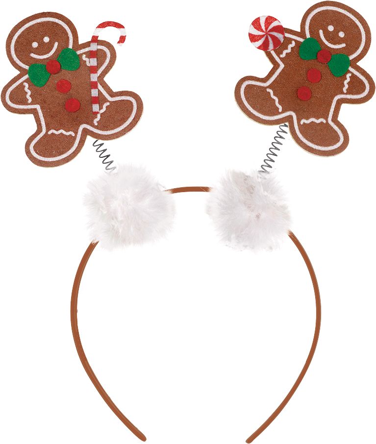 Adult Gingerbread Men Head Bopper | Party City