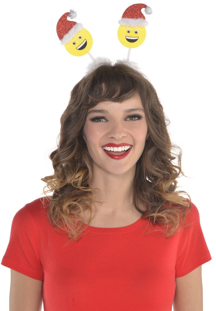 Glitter Smiley Santa Head Bopper | Party City