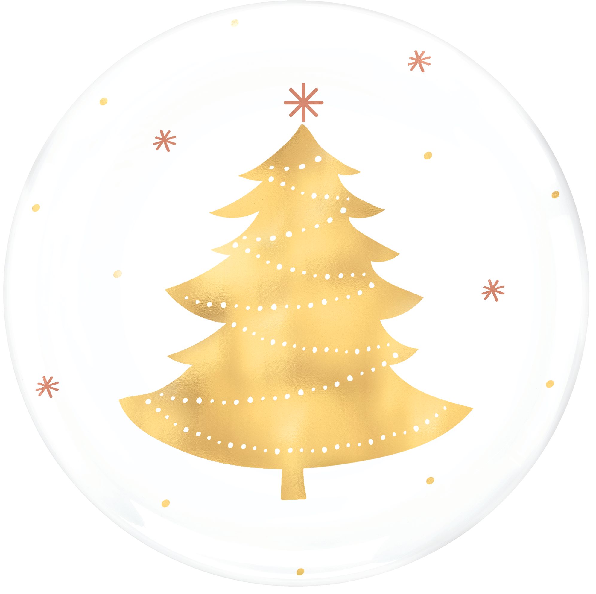 Gold Tree Premium Plastic Lunch Plates, 4-pk | Party City