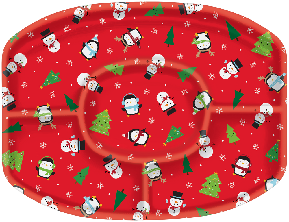 Snowy Friends Sectional Platter, 18-in | Party City