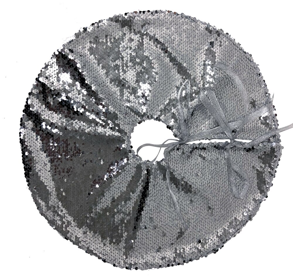 Magic Swipe Gold Silver Tree Skirt | Party City