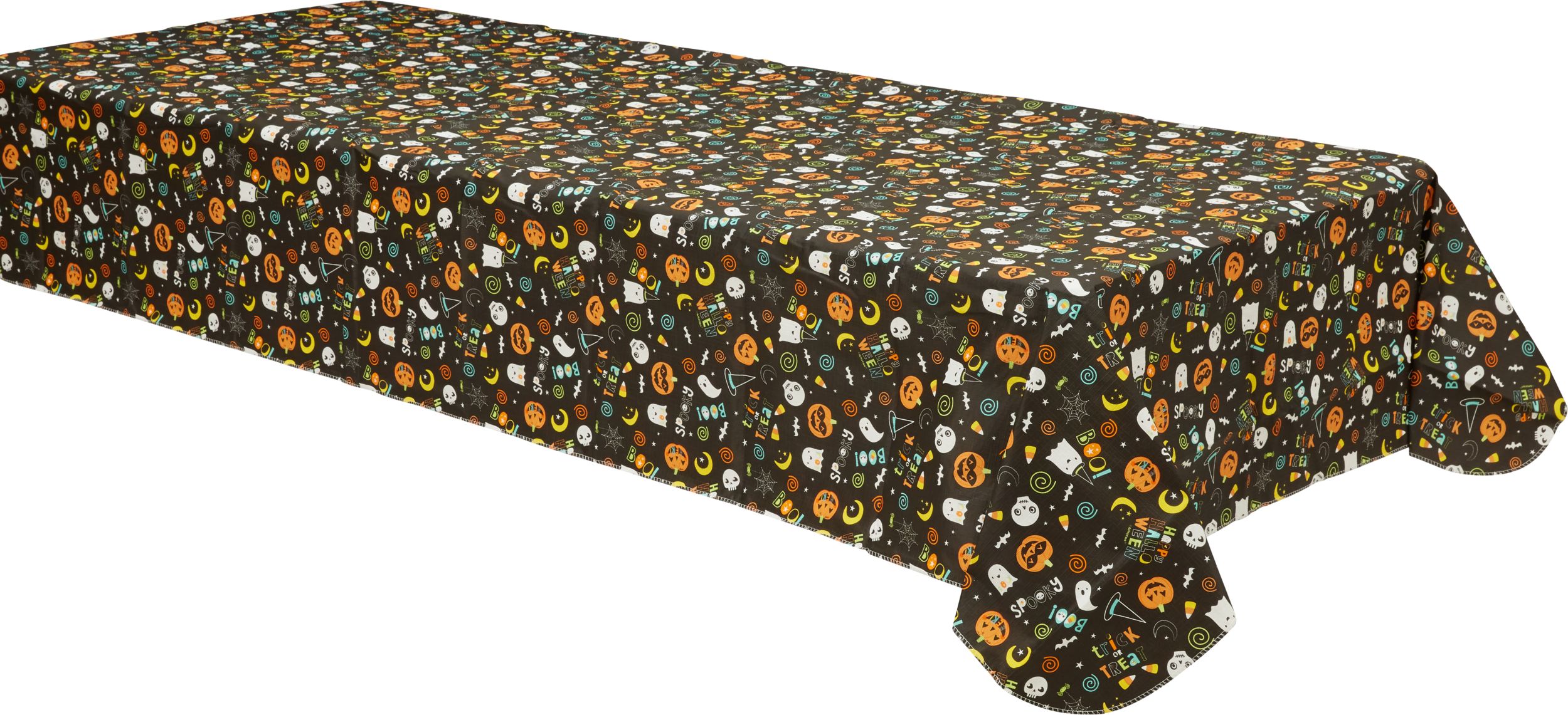 Halloween Friends Flannel-Backed Vinyl Tablecloth | Party City