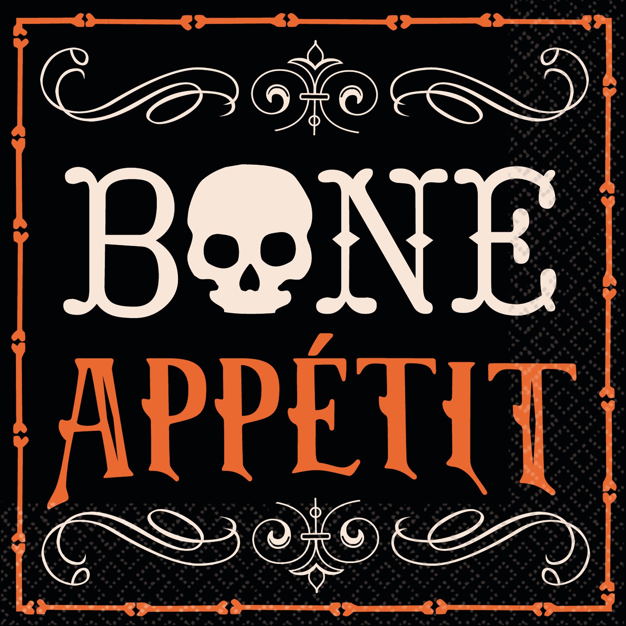Bone Appetit Beverage Napkins, 16-pk | Party City