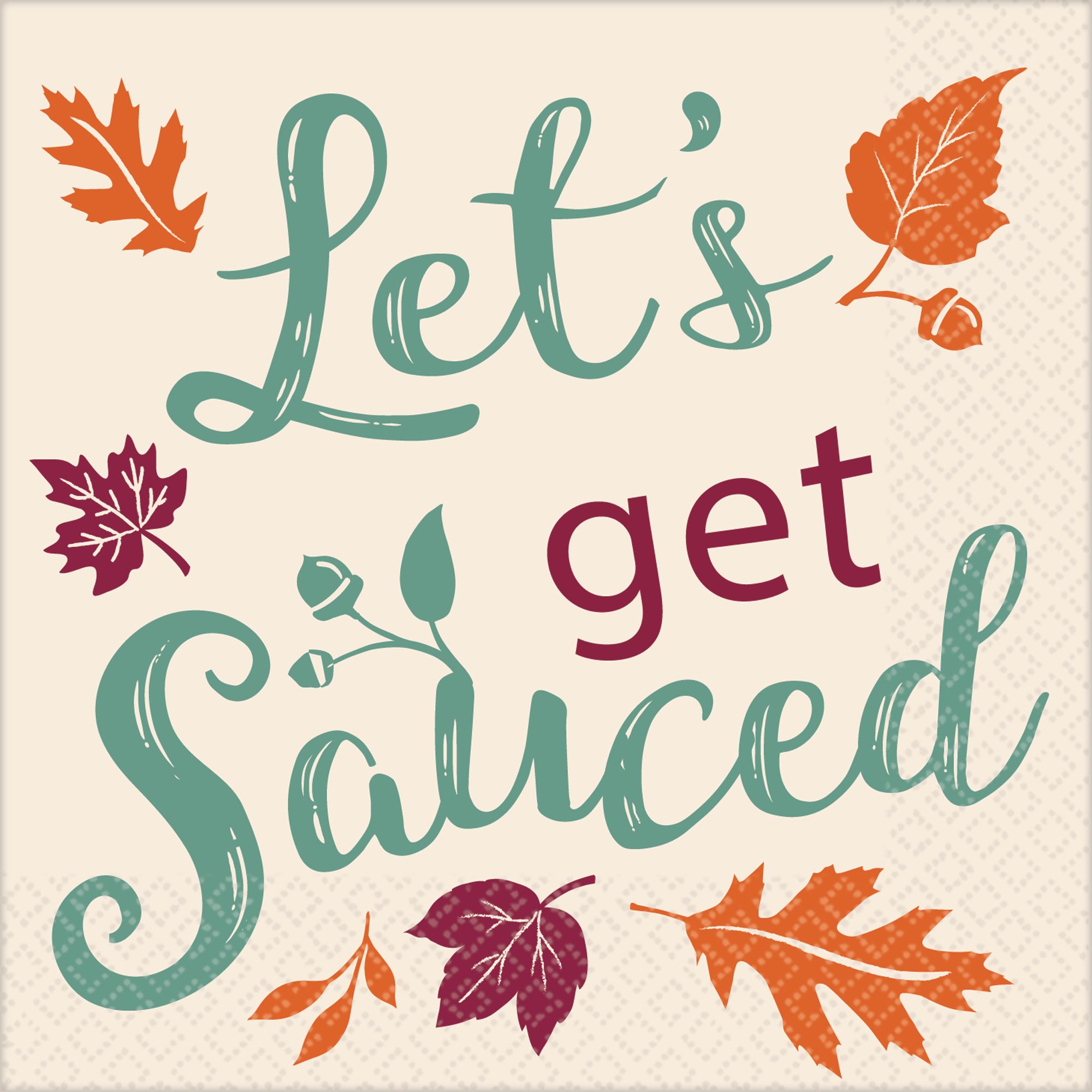 Lets Get Sauced Beverage Napkins, 16-pk | Party City