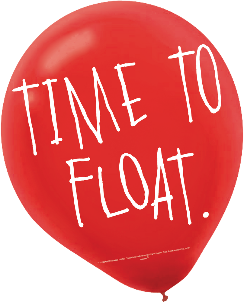 IT "Time to Float" Latex Balloons, Red, 24-in, 2-pk, Indoor Decoration ...