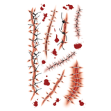 Tinsley Transfers Fake Staples & Stitches Wound Temporary Tattoos, Red ...