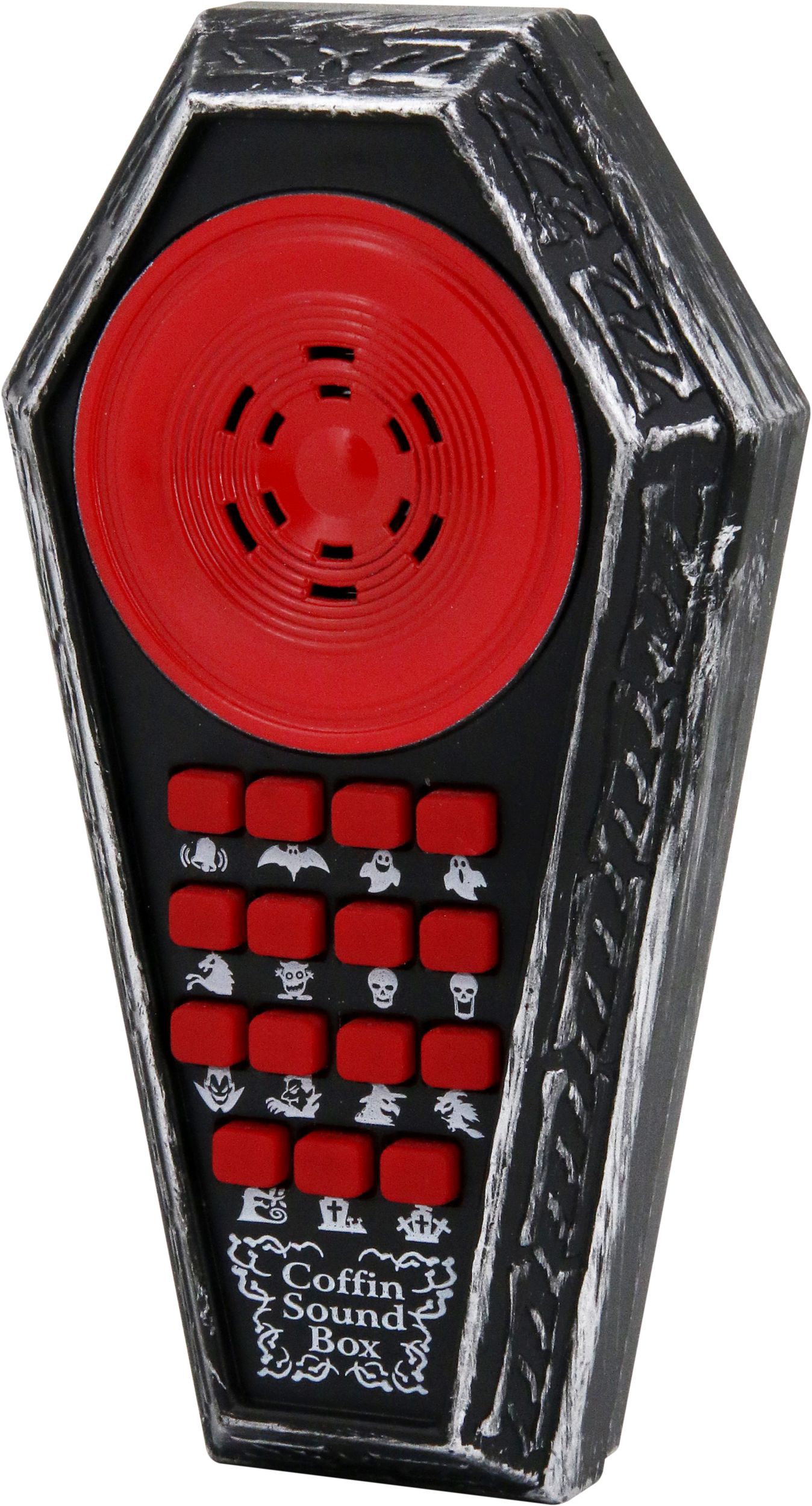 Coffin Sound Box with Batteries, Black/Red, 4.7-in, Plays 15 Sounds ...
