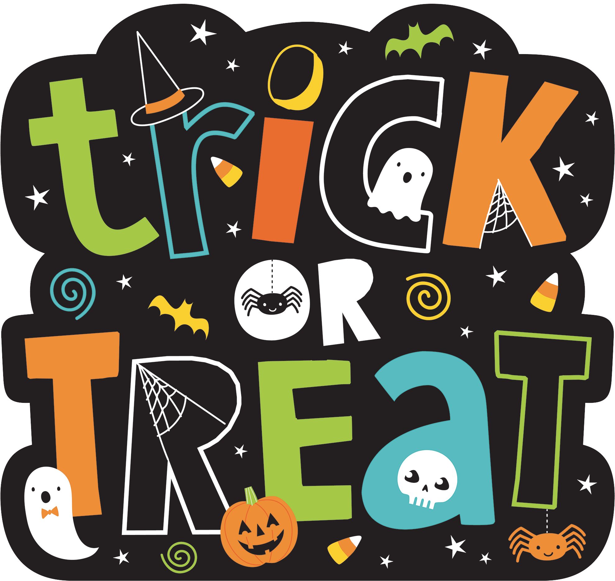 "Trick-or-Treat" Cutout Prop, Multi-Coloured, 14-in, Indoor Decoration ...
