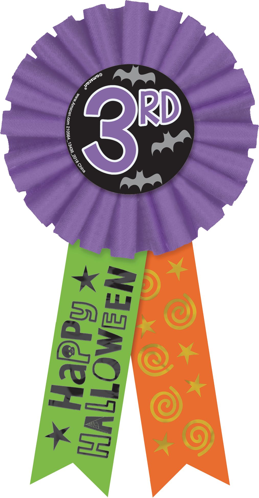 Halloween Award Ribbons, 3-pc | Party City