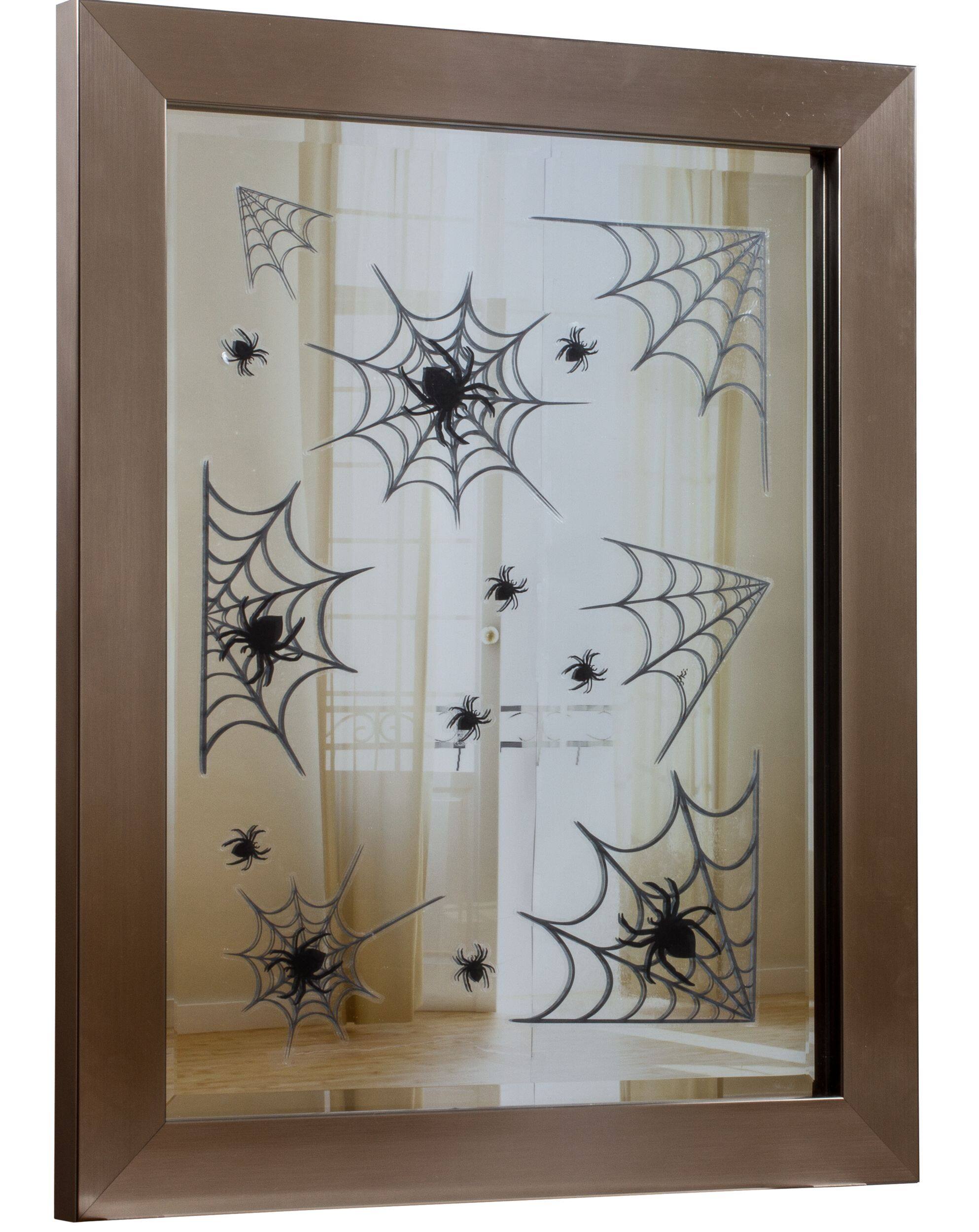 Spider Web Wall Cling Decals, Black, 14-pk, Indoor Decoration for ...