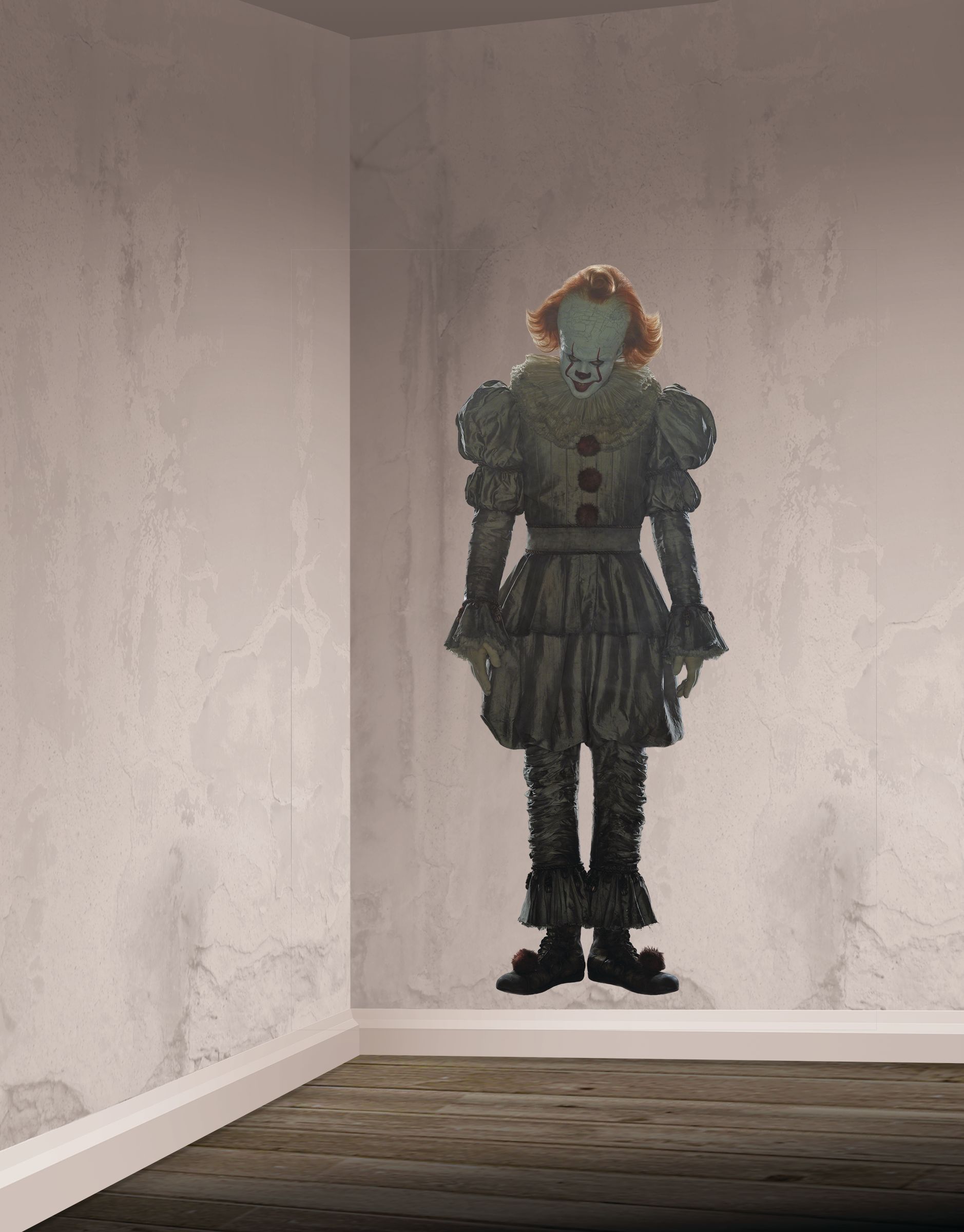 IT Pennywise Wall Decal, Black/Red, 5 1-4-ft, Indoor Decoration for ...