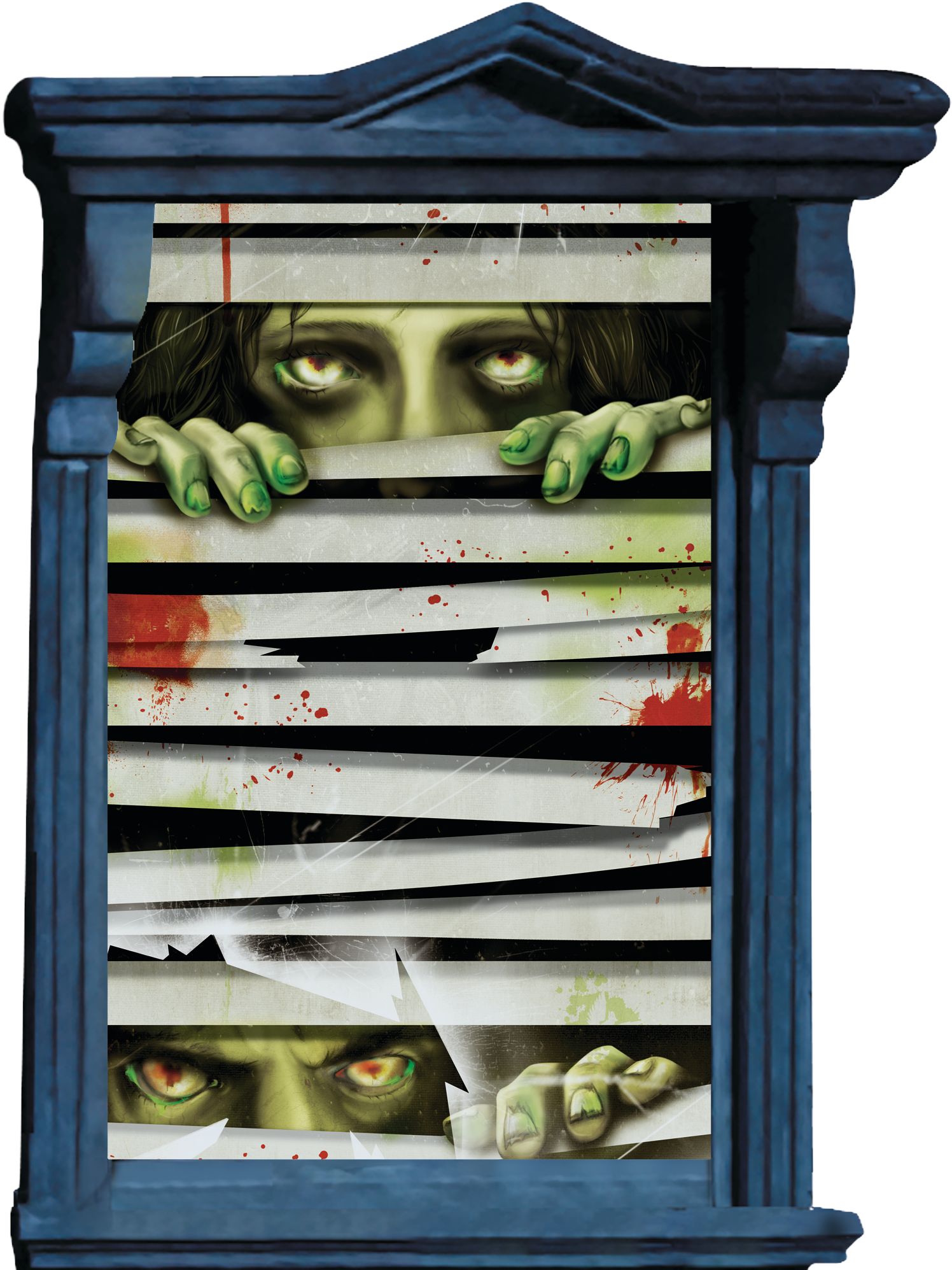 Zombie Glowing Peeping Window Prop, Green/White, 65-in, 2-pk, Indoor ...