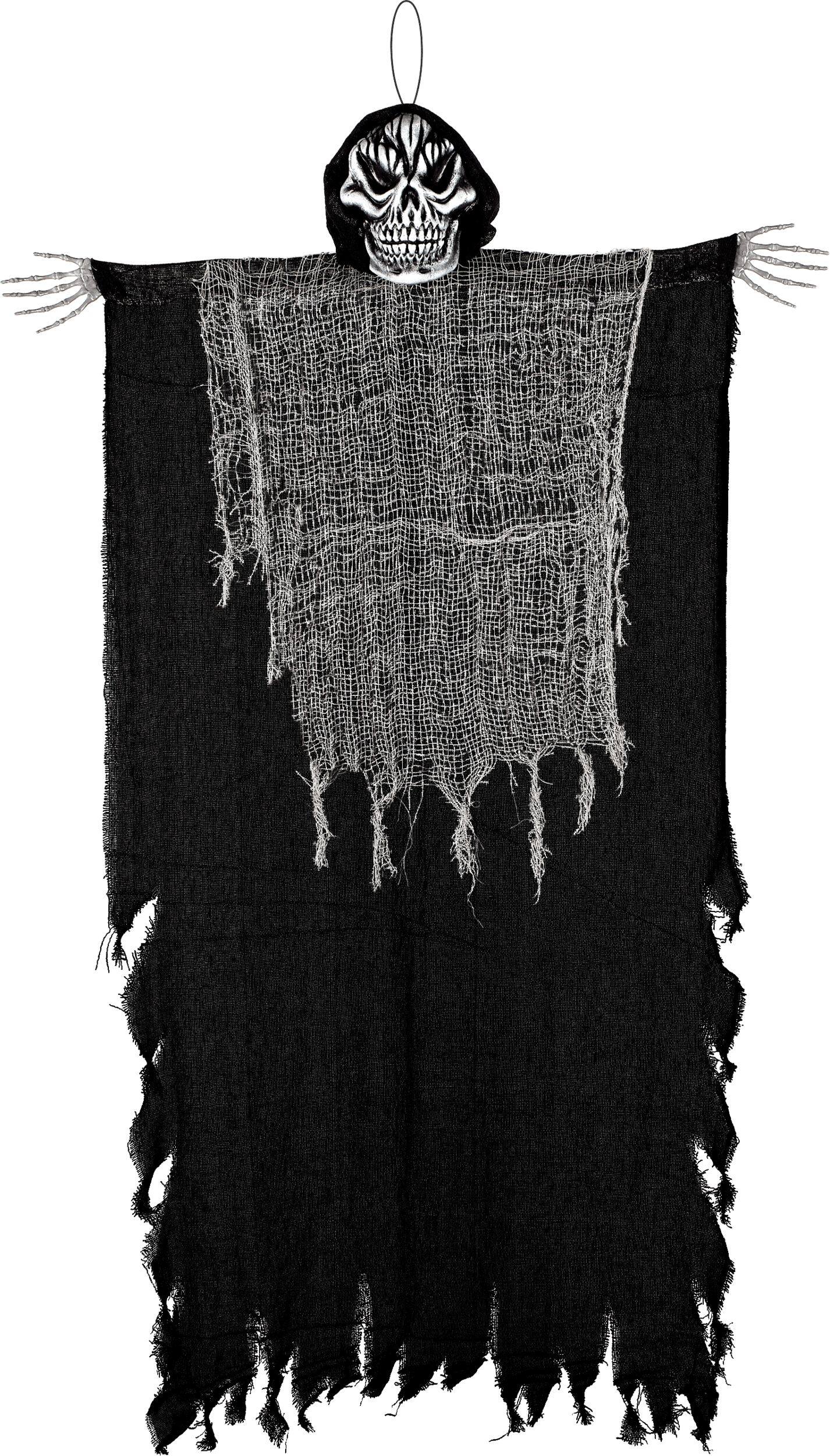 Grim Reaper Giant Hanging Prop, Black, 52-in, Indoor/Outdoor Decoration ...