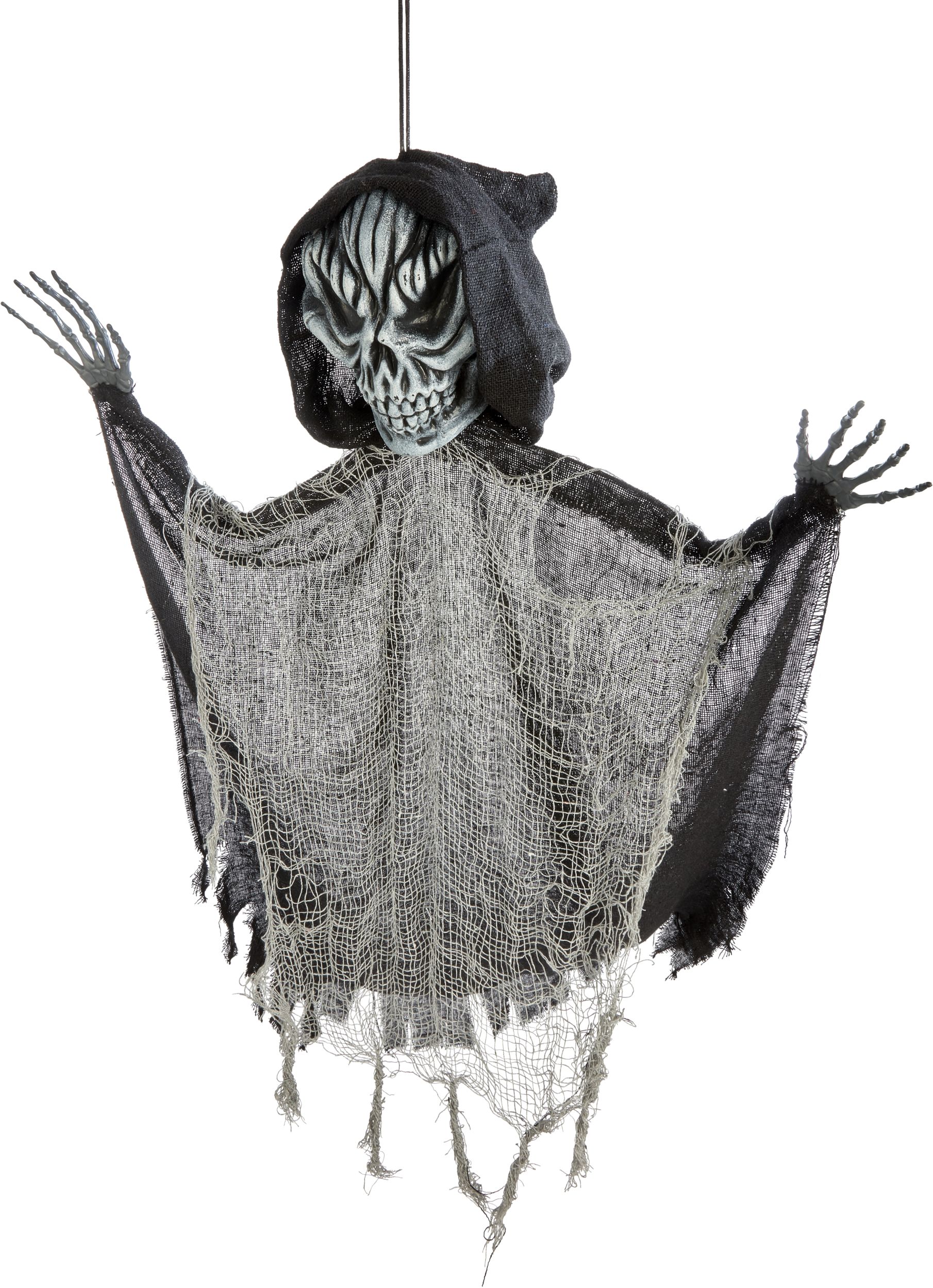 Grim Reaper Giant Hanging Prop, Black, 52-in, Indoor/Outdoor Decoration ...