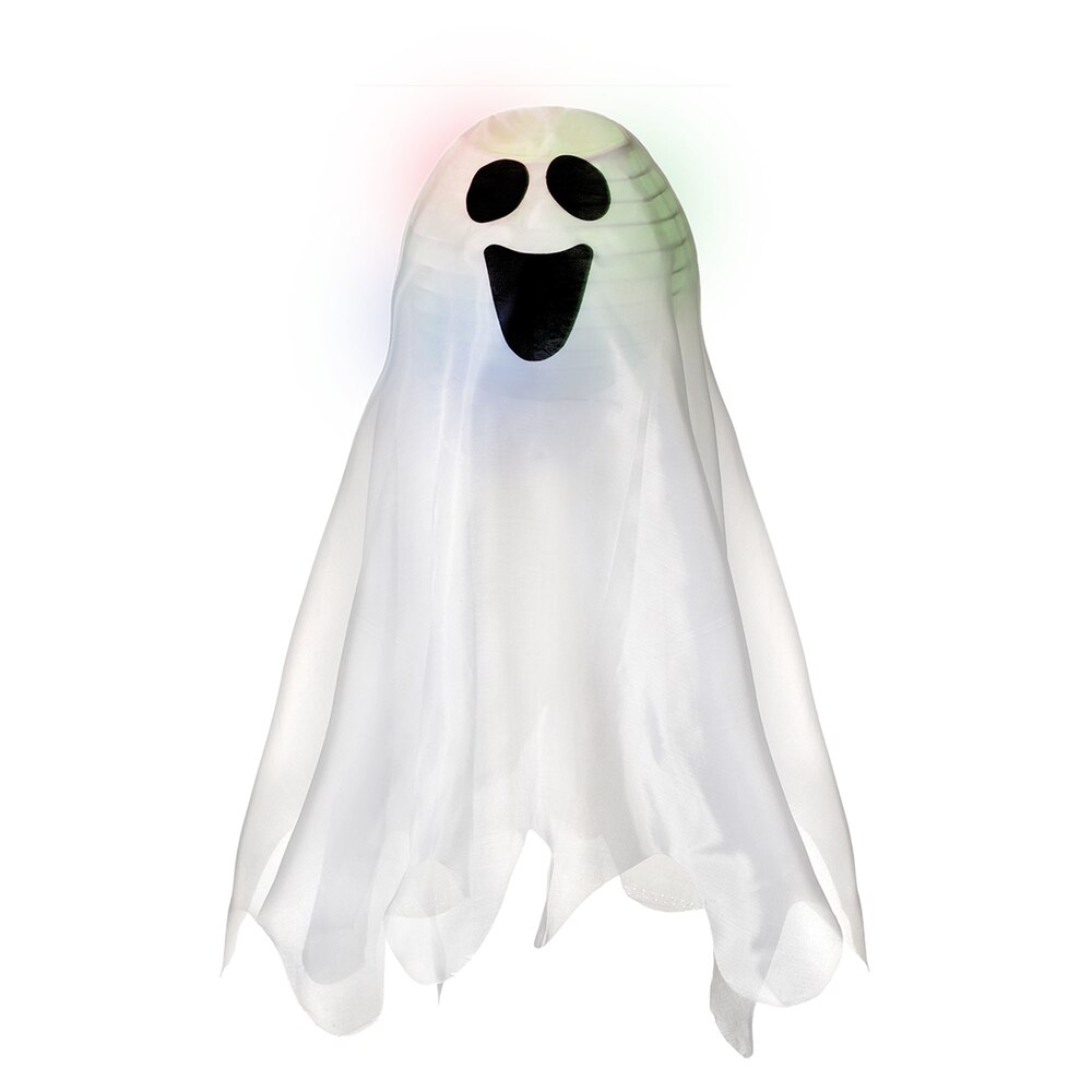 Ghost Hanging Light-Up Prop, White, 17-in, Indoor/Outdoor Decoration ...