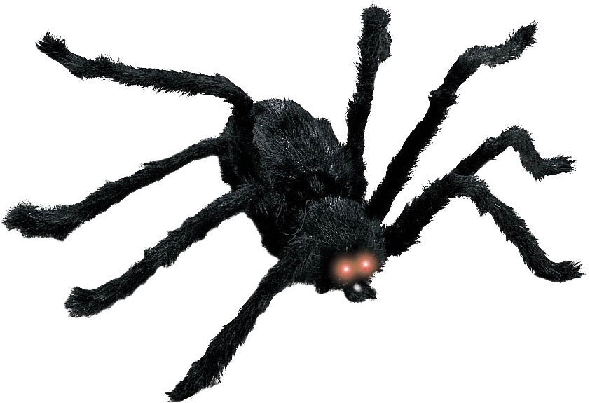 Spider Poseable Furry Prop, Black, 28-in, Indoor/Outdoor Decoration for ...