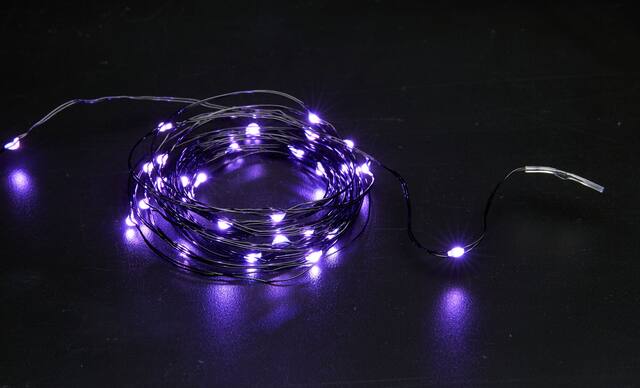 LED Light-Up Fairy Lights, Purple, 9.6-ft, Indoor/Outdoor Decoration ...