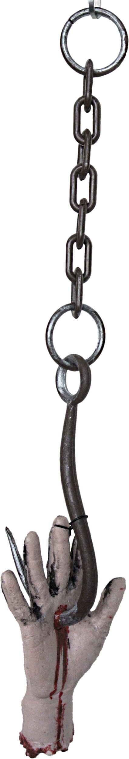 Bloody Meat Hook Severed Hand Hanging Prop, Grey, 25-in, Indoor/Outdoor ...
