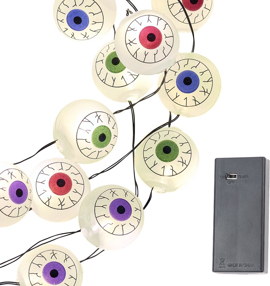 LED Eyeball String Lights, Multi-Coloured, 7.5-in, 20-pk, Indoor ...