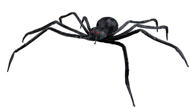 Spider Realistic Hanging Prop, Black, 4-ft, Indoor/Outdoor Decoration ...