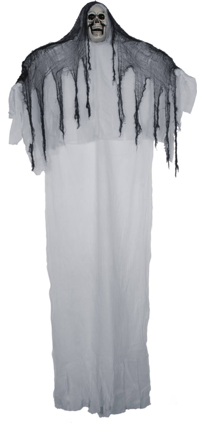 Haunting Grim Reaper Giant Hanging Prop, White, 9-ft, Indoor/Outdoor ...