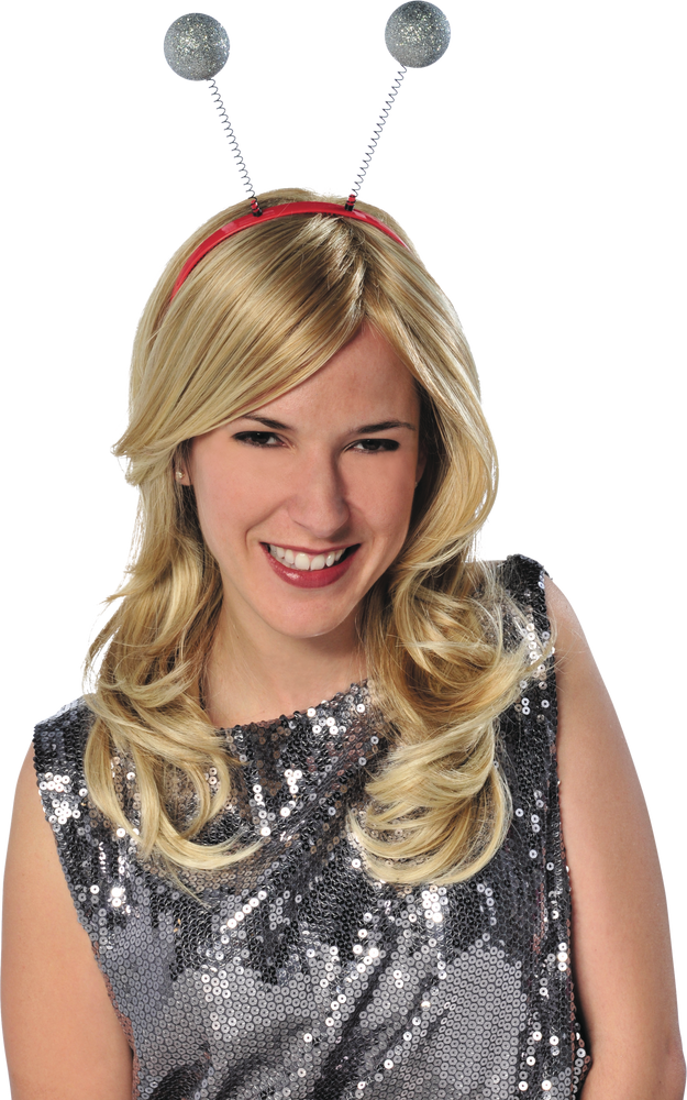 Martian Alien Antennae Head Bopper Headband, Silver, One Size, Wearable ...