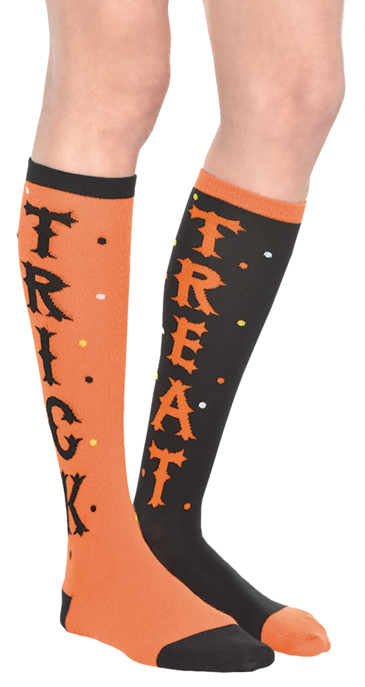 Halloween Trick Or Treat Knee Socks | Party City