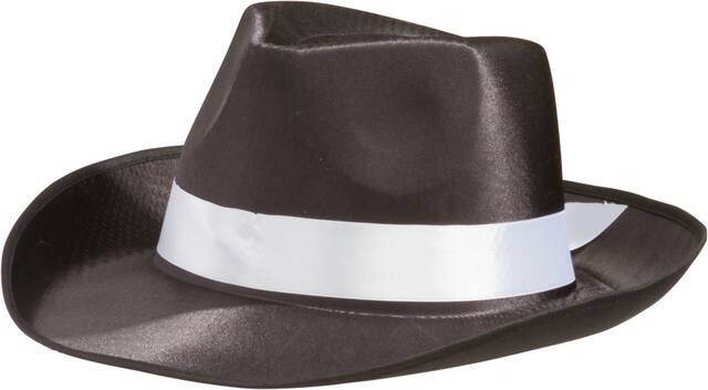 Gangster Mob Hat, Black/White, One Size, Wearable Costume Accessory for ...