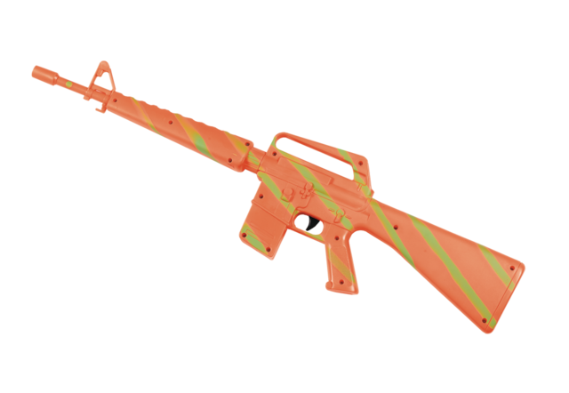M16 Machine Gun Toy Weapon with Sound Effects, Orange, 38-in, Wearable ...
