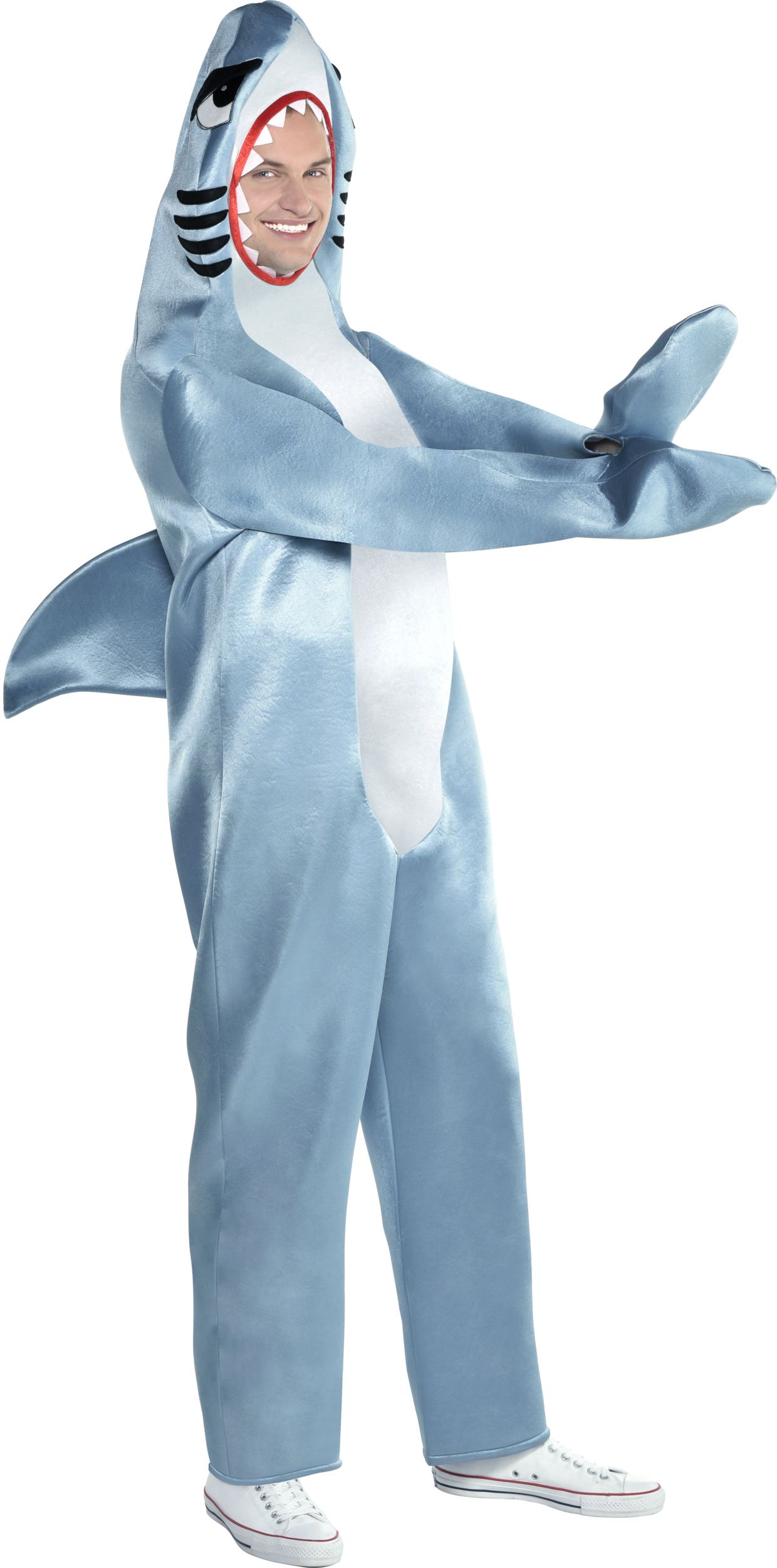 Combinaison bleue de requin avec capuchon, adultes, taille universelle ...